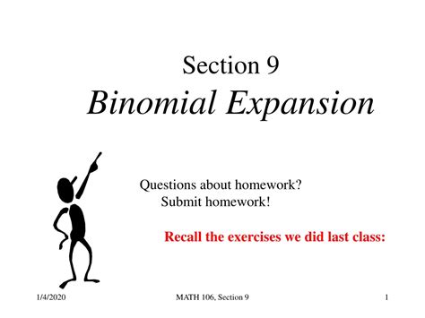Ppt Master The Binomial Expansion Theorem In Math 106 Powerpoint