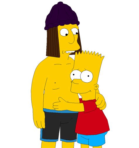 Jimbo Jones Shirtless And Bart Simpson Hugging By Erikhillenburg On