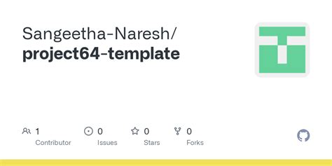 github sangeetha naresh project64 template