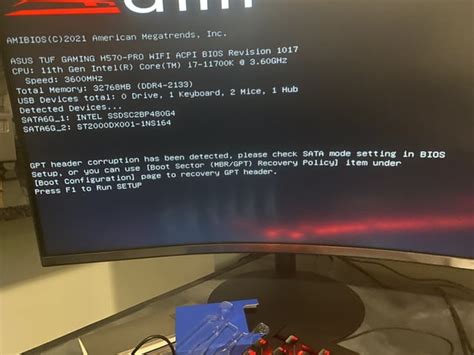 Gpt Header Corruption Has Been Detected Please Check Sata Mode Setting