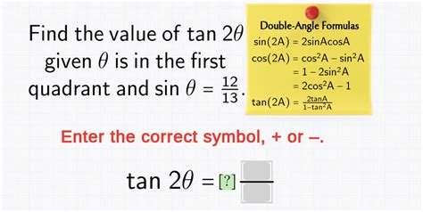 Solved Find The Value Of Tan 2 Theta Given Theta Is In Th Solved Find The Value Of Tan 2 Theta Given Theta Is In Th