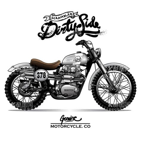 复古机车插画 源文件下载【酷图网】卡通摩托车手绘摩托车摩托车插画复古摩托车机车海报摩托车印案摩托车海报摩托车设计轿车图案复古老爷车欧美趣味服饰印花图案男装印花设计