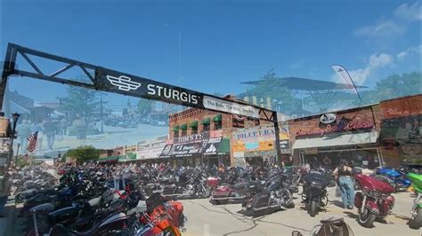 Main Street Sturgis During The Sturgis Motorcycle Rally Youtube