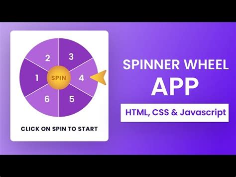Spin Wheel App With Javascript HTML CSS Javascript Project YouTube