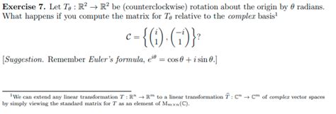 solved exercise 7 let to r2 rºbe counterclockwise