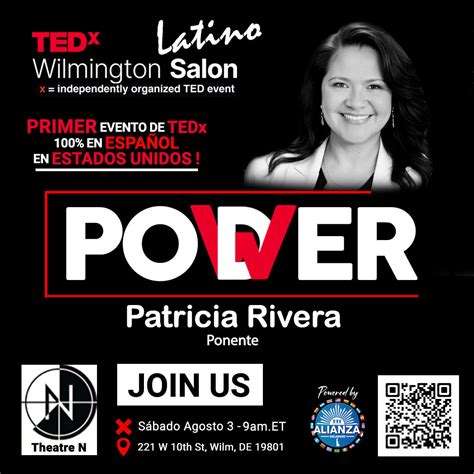 Alianza Delaware On Linkedin Featured Speaker Patricia V Rivera Delawares First Tedx Event