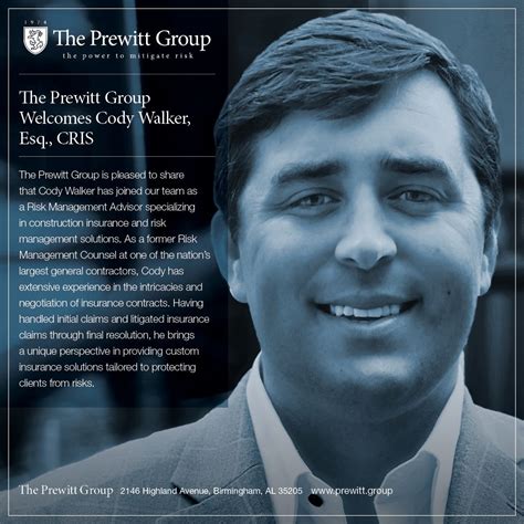 The Prewitt Group On Linkedin Join Us In Welcoming Cody Walker Esq Cris To The Prewitt Group