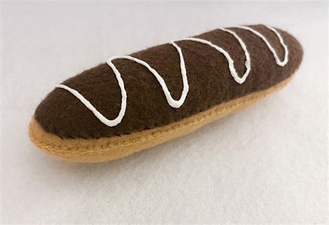 Felt Stuffed Chocolate Eclair Etsy