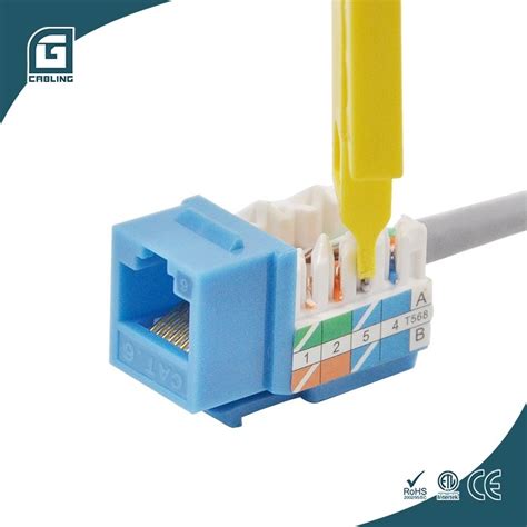 Gcabling Keystone Insert Modular Jack RJ Punch Down Networking UTP P C B Cat A Outlet