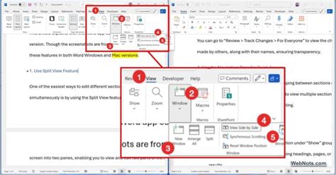 How To Edit Different Sections Of A Word Document At The Same Time