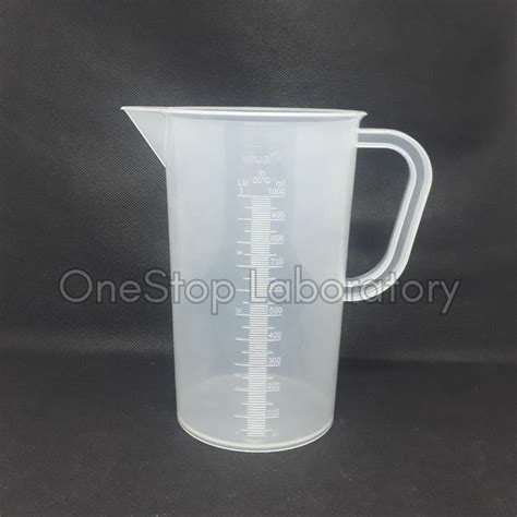 Jual Beaker Plastic Pp With Handle 5000 Ml Gelas Piala Kimia Plastik