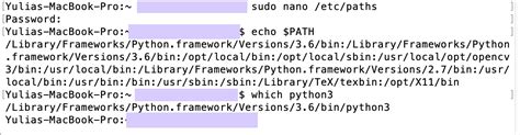 terminal how to and should i put a path to user installed python