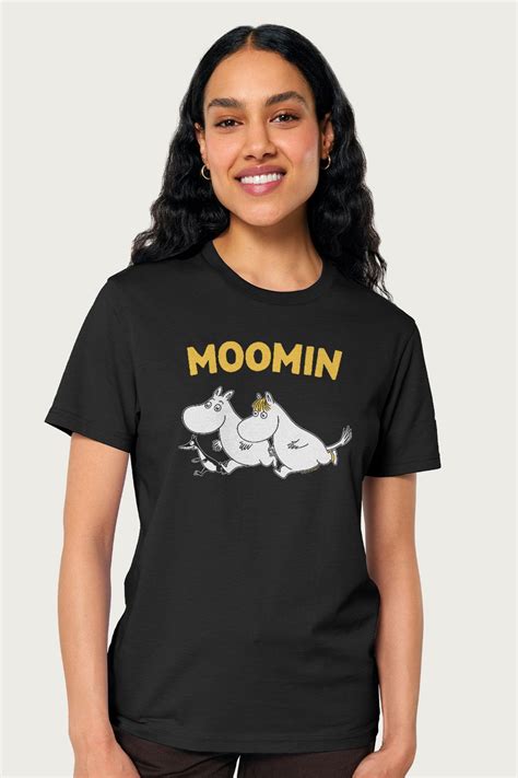 T Shirts Running Moomintroll And Snorkmaiden Relaxed Fit T Shirt Moomin
