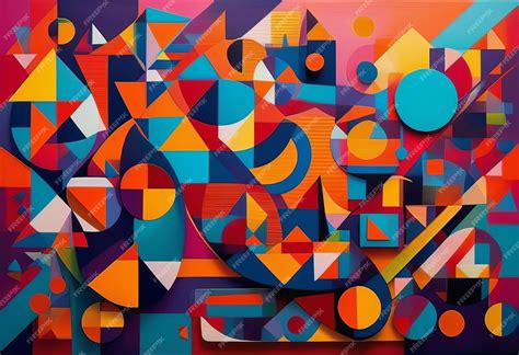 Premium Photo Exploring The Intersection Of Color And Form In