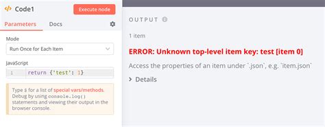 Dont Understand Code Node Output For Run Once For All Items Vs Run Once For Each Item