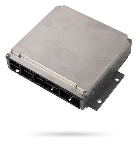 Premium Photo Plastic Car Engine Control Unit With Metal Elements On A White Isolated