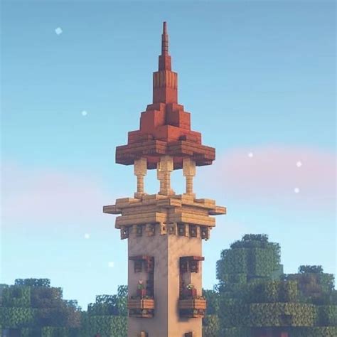 Minecraft Builds And Tutorials ☁️ On Instagram Small Tower On A Wheat Field🌾 Credit
