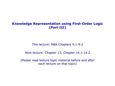 Ppt Knowledge Representation In Fol Syntax Semantics And Set Theory Powerpoint Presentation