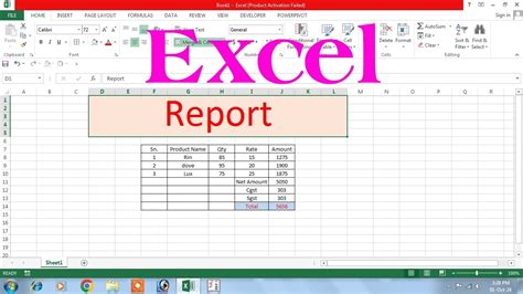 Excel Me Bill Kaise Banaye Excel Me Table Kaise Banaye Excel Mis Report Excel Excel