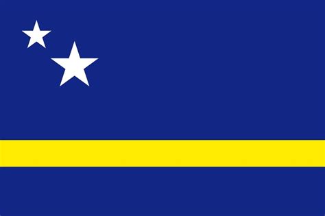 Premium Vector National Flag Of Curacao Island In Caribbean Sea