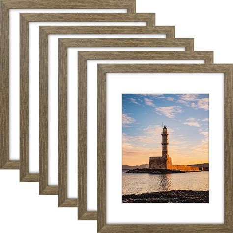 Auear 11x14 Picture Frames Set Of 6 With Mat For 8x10 Or