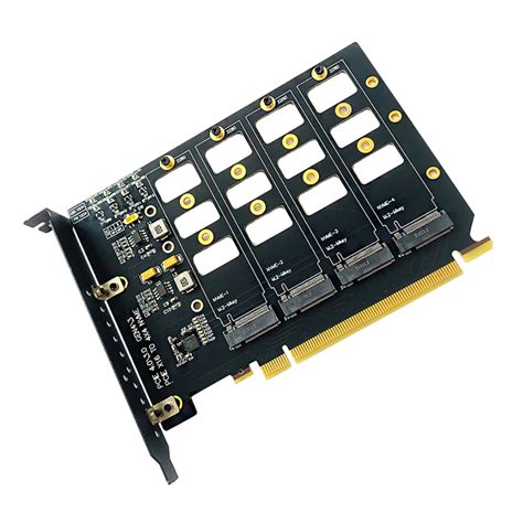 Adaptador De Até 4 Ssd M2 M2 Nvme X4 Para Pci E Pcie X16 40 30 Faz