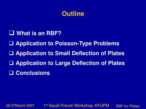 Ppt Rbf Based Meshless Method For Large Deflection Of Thin Plates By Powerpoint Presentation