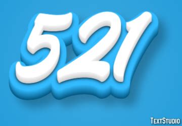 521 Text Effect And Logo Design Number