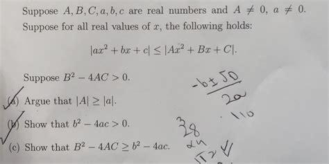 suppose a b c a b c are real numbers and a 0 a 0