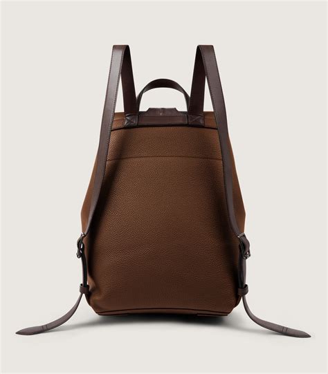 Purdey Leather Leather Backpack Ghillie In Cognac