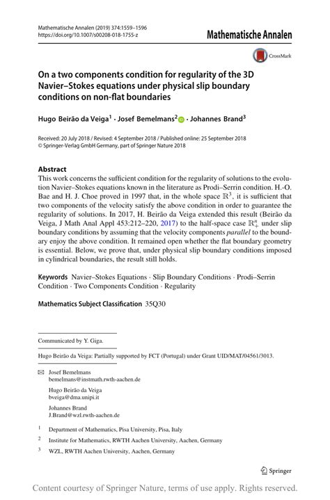 On A Two Components Condition For Regularity Of The 3d Navier Stokes