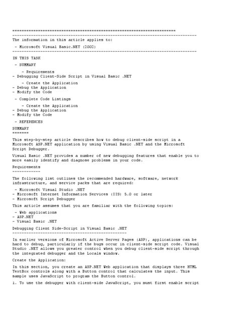 Debugging Client Side Pdf Scripting Language Technology Development