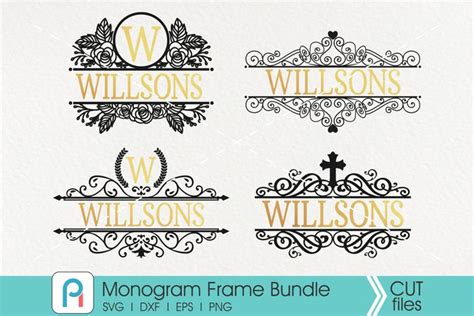 Split Monogram Svg Files