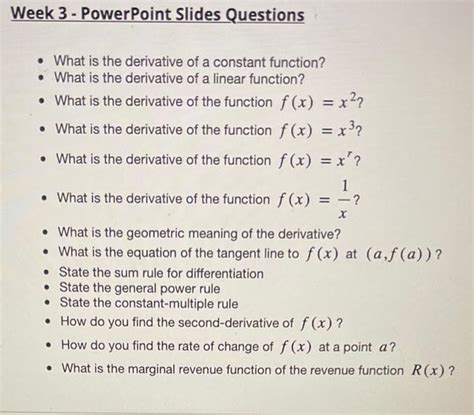 Solved What Is The Derivative Of A Constant Function Chegg Com