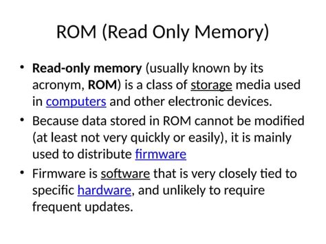 Primary Memory Ram Rom And Their Types Pdf