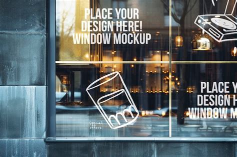 Premium Psd Window Shop Mockup