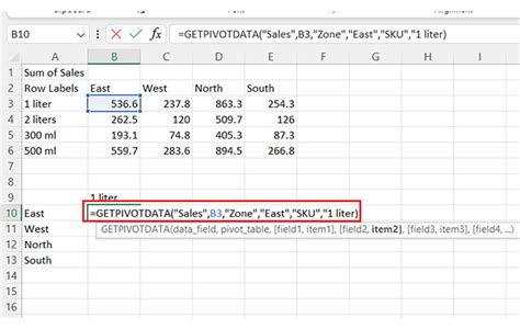 getpivotdata in excel extracting right data for insights