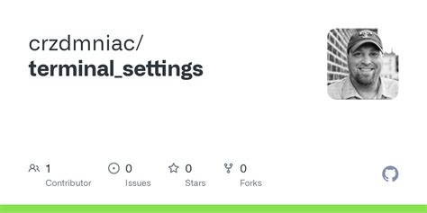 GitHub Crzdmniac Terminal Settings
