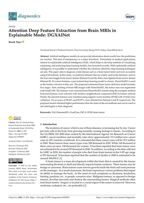 Pdf Attention Deep Feature Extraction From Brain Mris In Explainable Mode Dgxainet