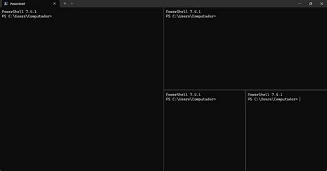 Are There Commands In Powershell 7 To Split The Current Window Into