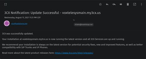 Update CX Linux Debian Server From V To V Voxtelesys
