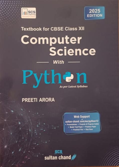 Computer Science With Python Textbook For Cbse Class 12 2025 26