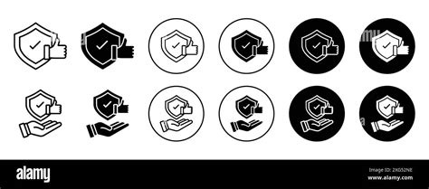 Reliability Icons Vector Logo Set Collection For Web App Ui Stock