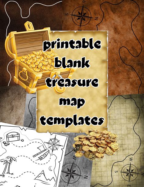 Printable Blank Treasure Map Template Fun Drawing And Writing Activity