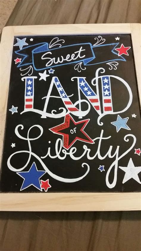 Patriotic Chalk Art Sold Chalkboard Art Patriotic Chalkboard Art