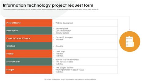 Information Technology Project Request Form Ppt Example