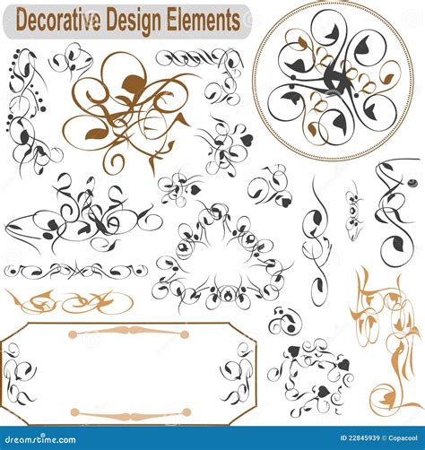 Vector Set Calligraphic Design Elements Decoration Stock Vector