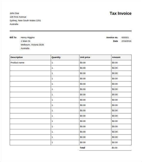 Blank Invoice Template For Hours Worked Cards Design Templates