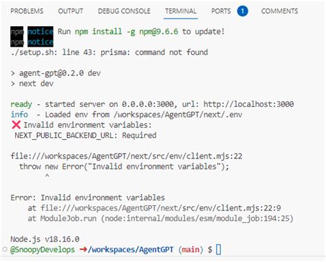 Invalid Environment Variables Nextpublicbackendurl Required