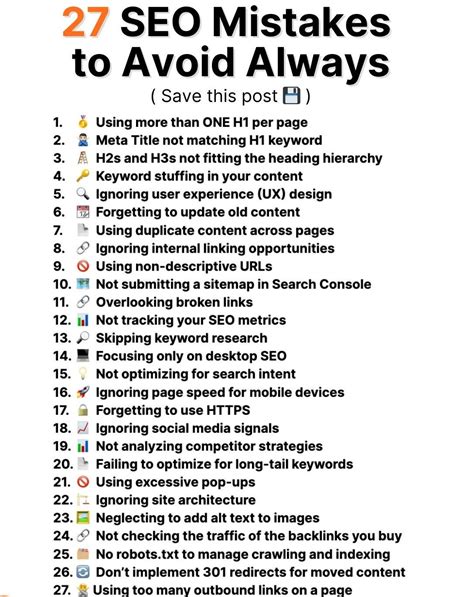 muhammad irfan khan on linkedin 27 seo mistakes you should never make